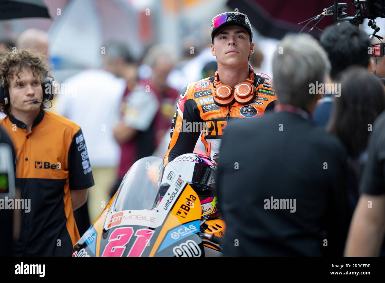 Barcelona, Spain. 3 Sep, 2023 Race day.Moto 2 Alonso Lopez (21) of ...
