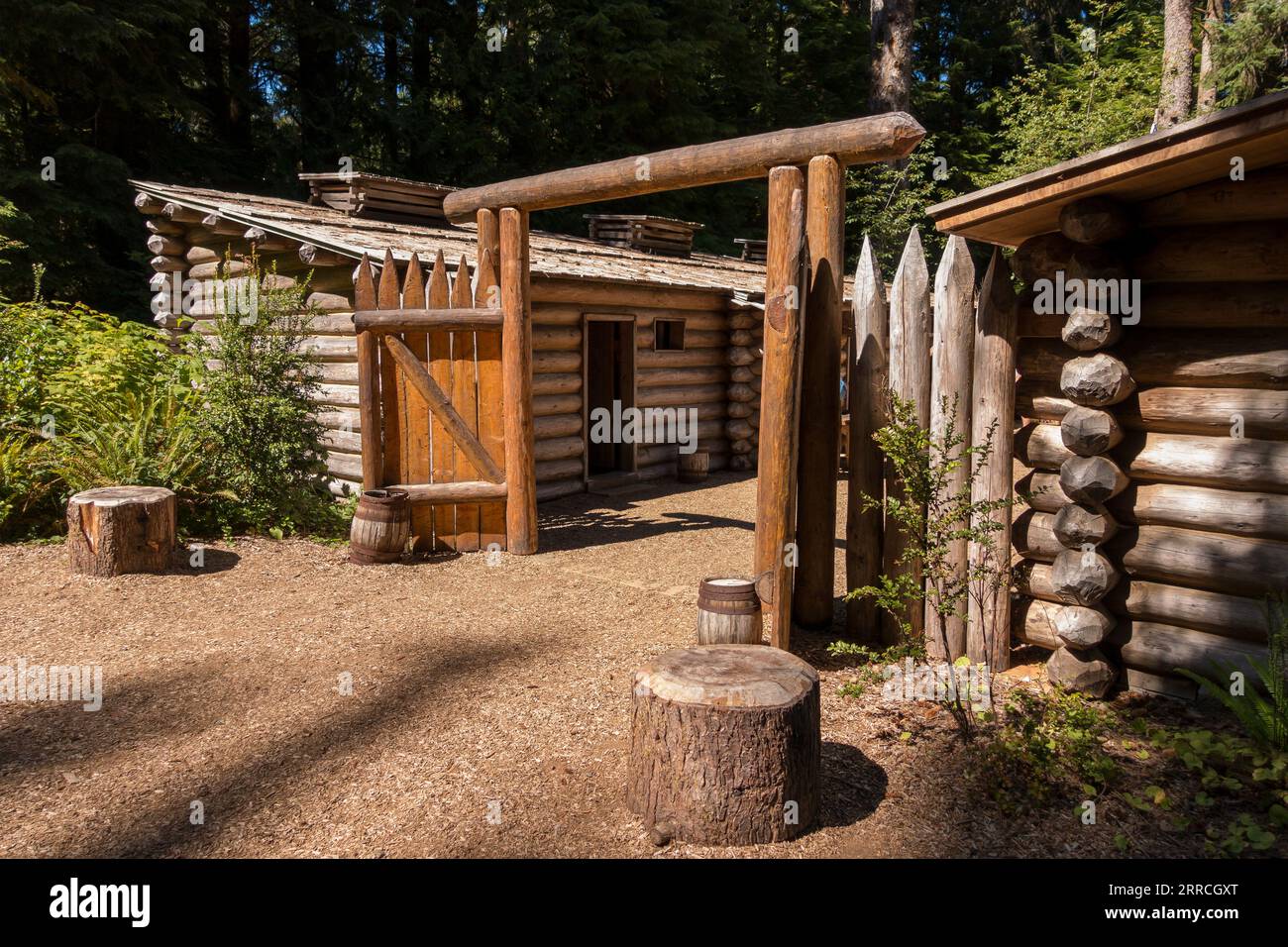 FORT CLATSOP, OREGON, USA - Fort Clatsop replica, Lewis and Clark ...