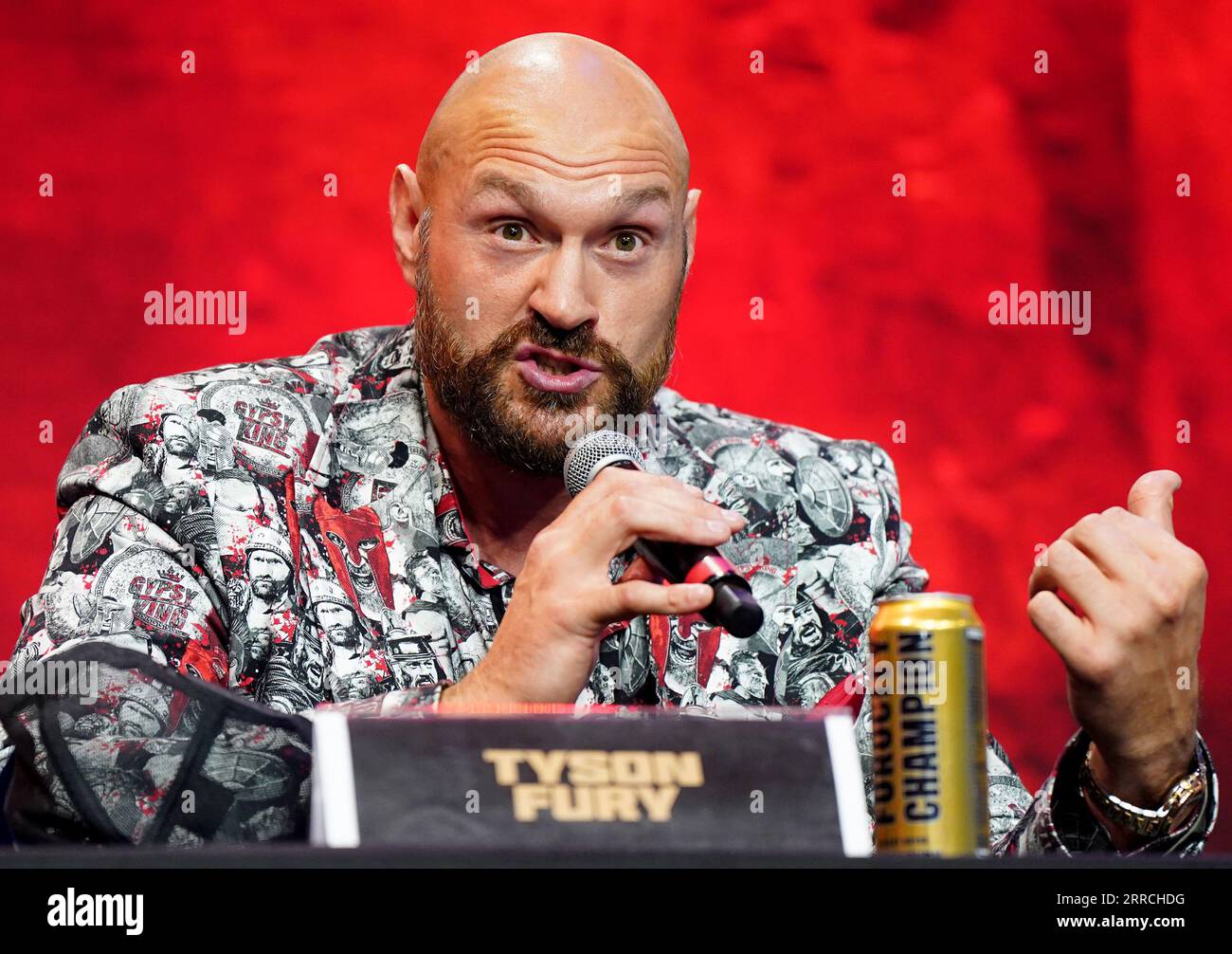 Tyson Fury during a press conference at HERE at Outernet, Fury. Tyson ...