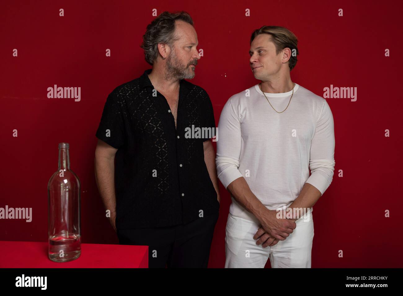 Peter Sarsgaard, left, and Billy Magnussen pose for portraits to ...