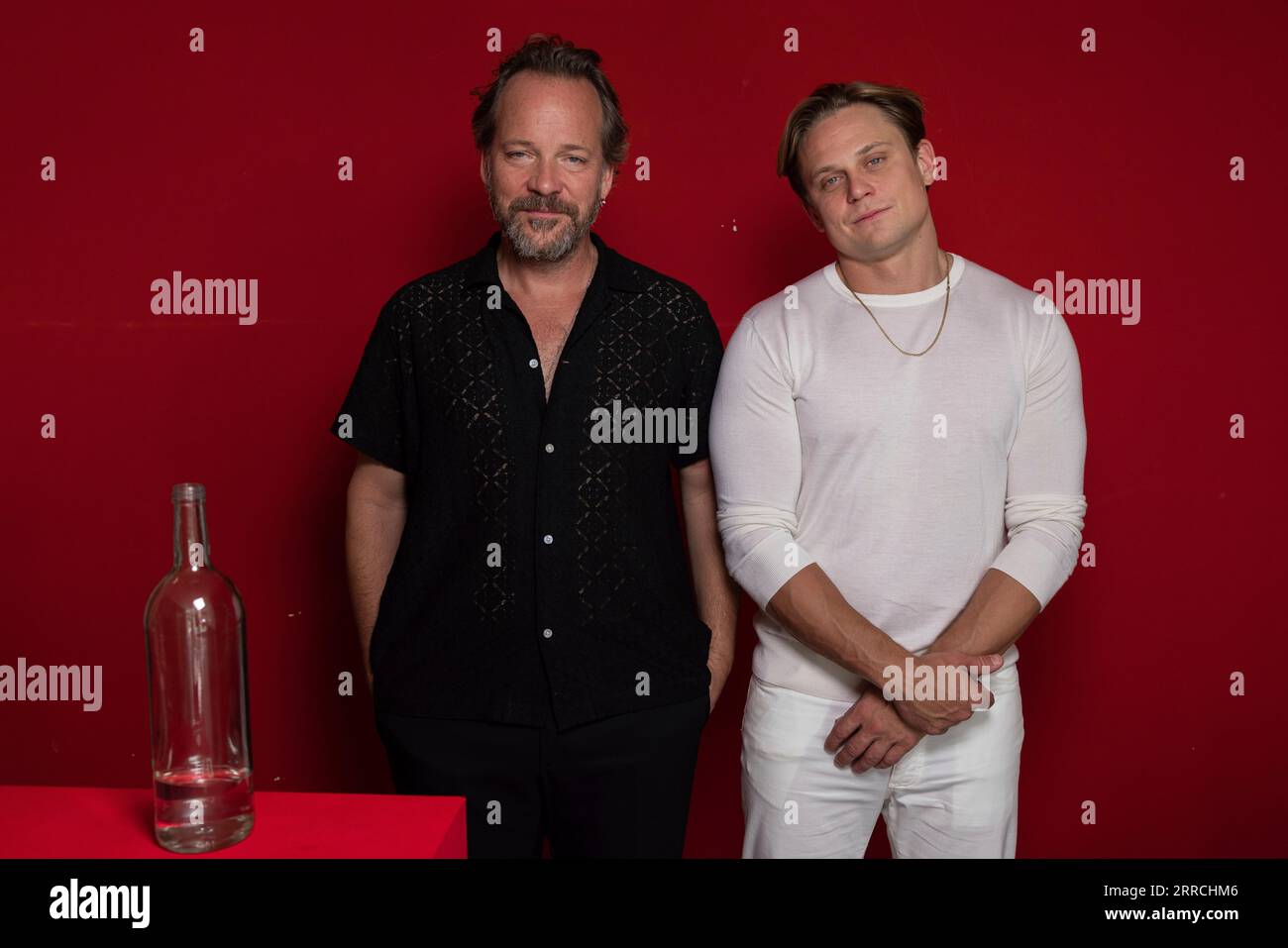 Peter Sarsgaard, left, and Billy Magnussen pose for portraits to ...