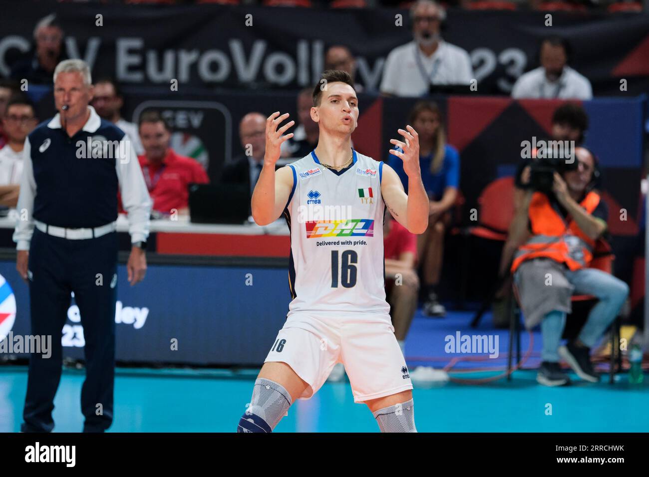 Yuri Romanò of Italy in action during the Final Round Day 8 of the Men ...