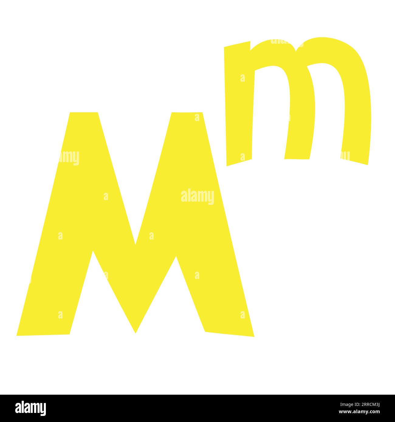 Doodle playful letter M uppercase, lowercase abc colorful cartoon funny ...