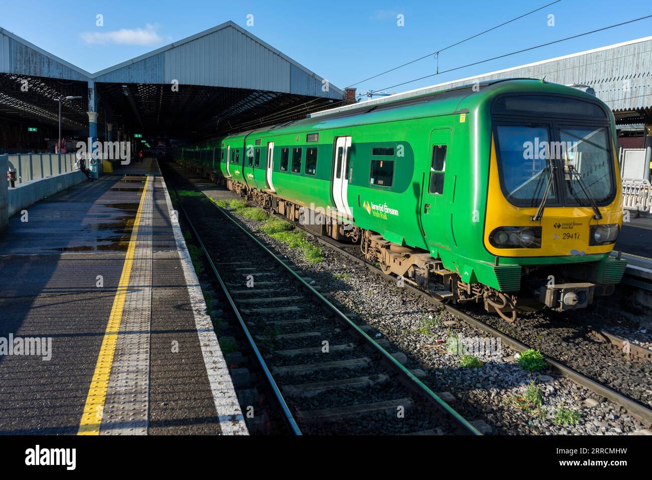 20th October, 2019, Dublin, Ireland. Dart train waiting to depart ...