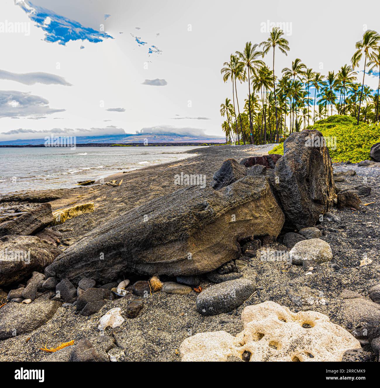 Coral and Lava Rock on Kiholo Bay Beach, Hawaii Island, Hawaii, USA ...