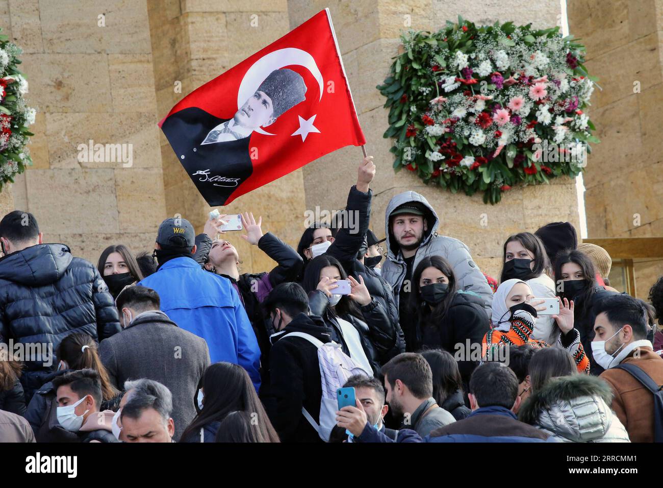 211111 -- ISTANBUL, Nov. 11, 2021 -- People gather to commemorate the ...