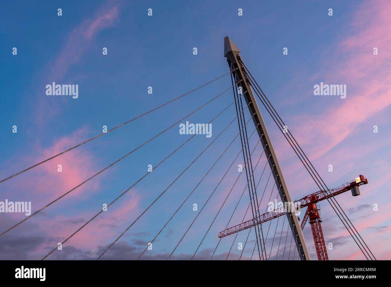 Dublin, Ireland - October 19, 2019: Blue and purple skly showing the ...