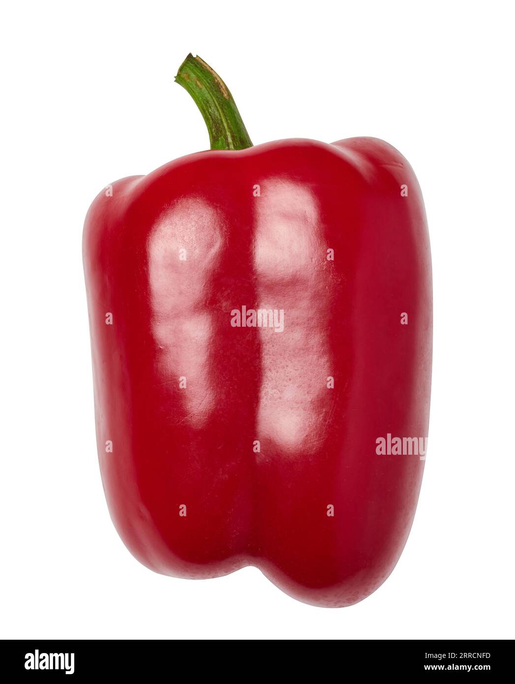 Whole red bell pepper isolated on white background, juicy and healthy ...