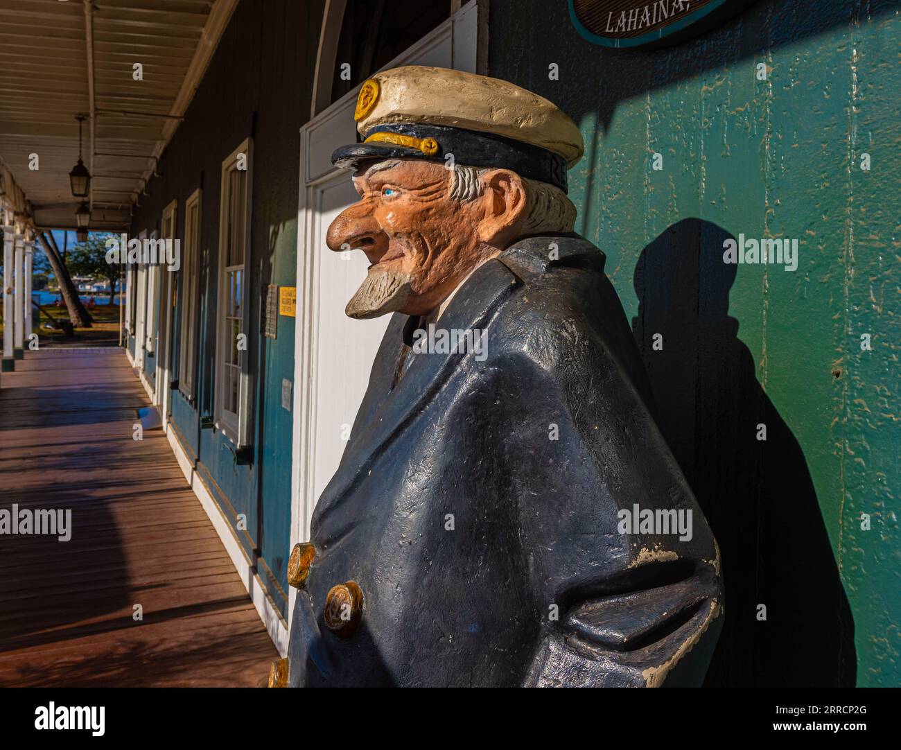 The Old Carved Wooden Captain That Stood o Wharf Street in Lahaina ...