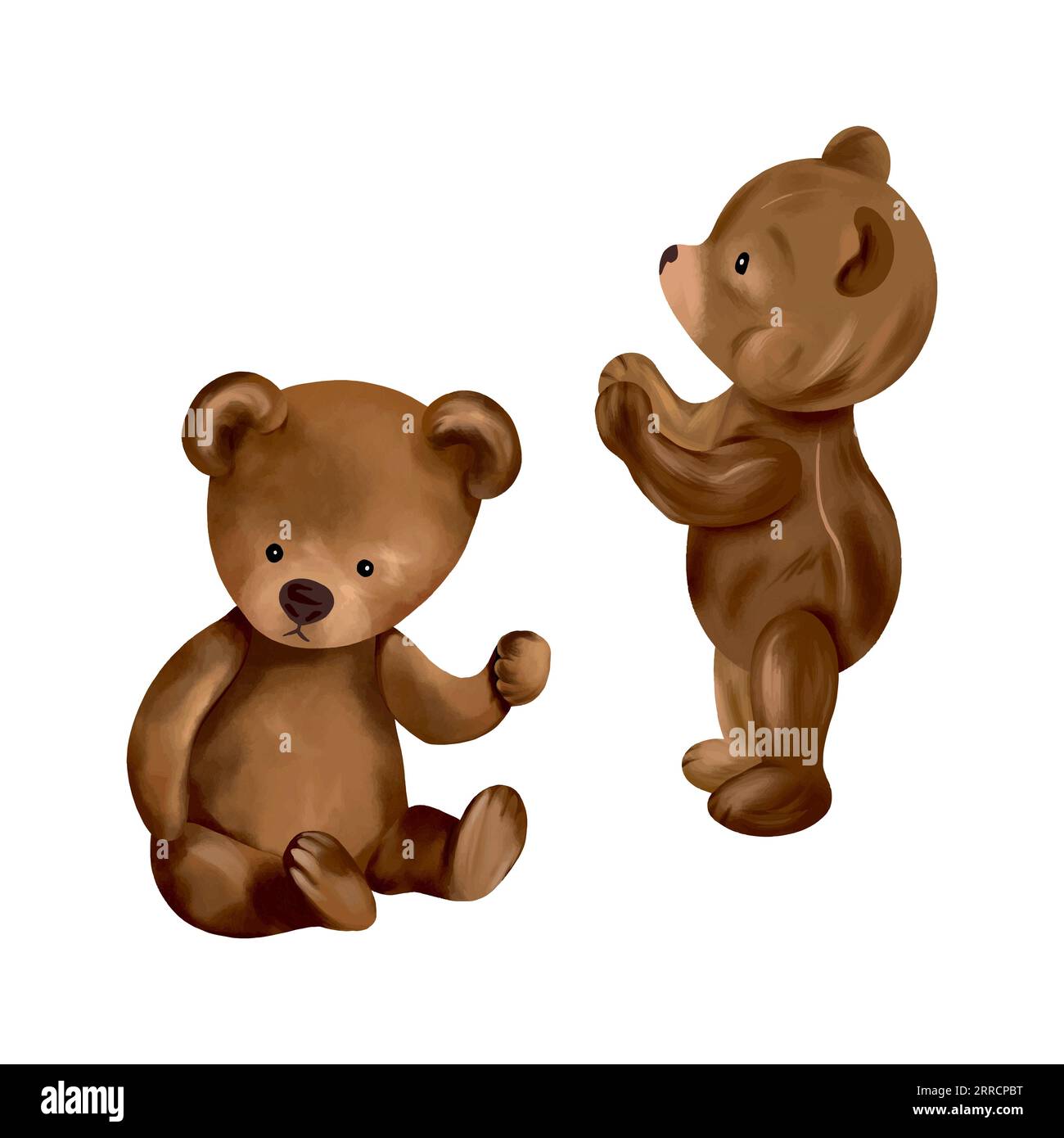 Cartoon illustration two teddy bears hi-res stock photography and ...