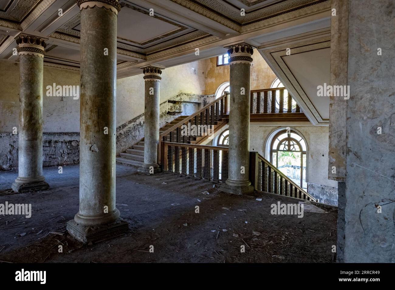 Georgia Tskaltubo abandoned soviet luxury sanatory buildingcolumn ...