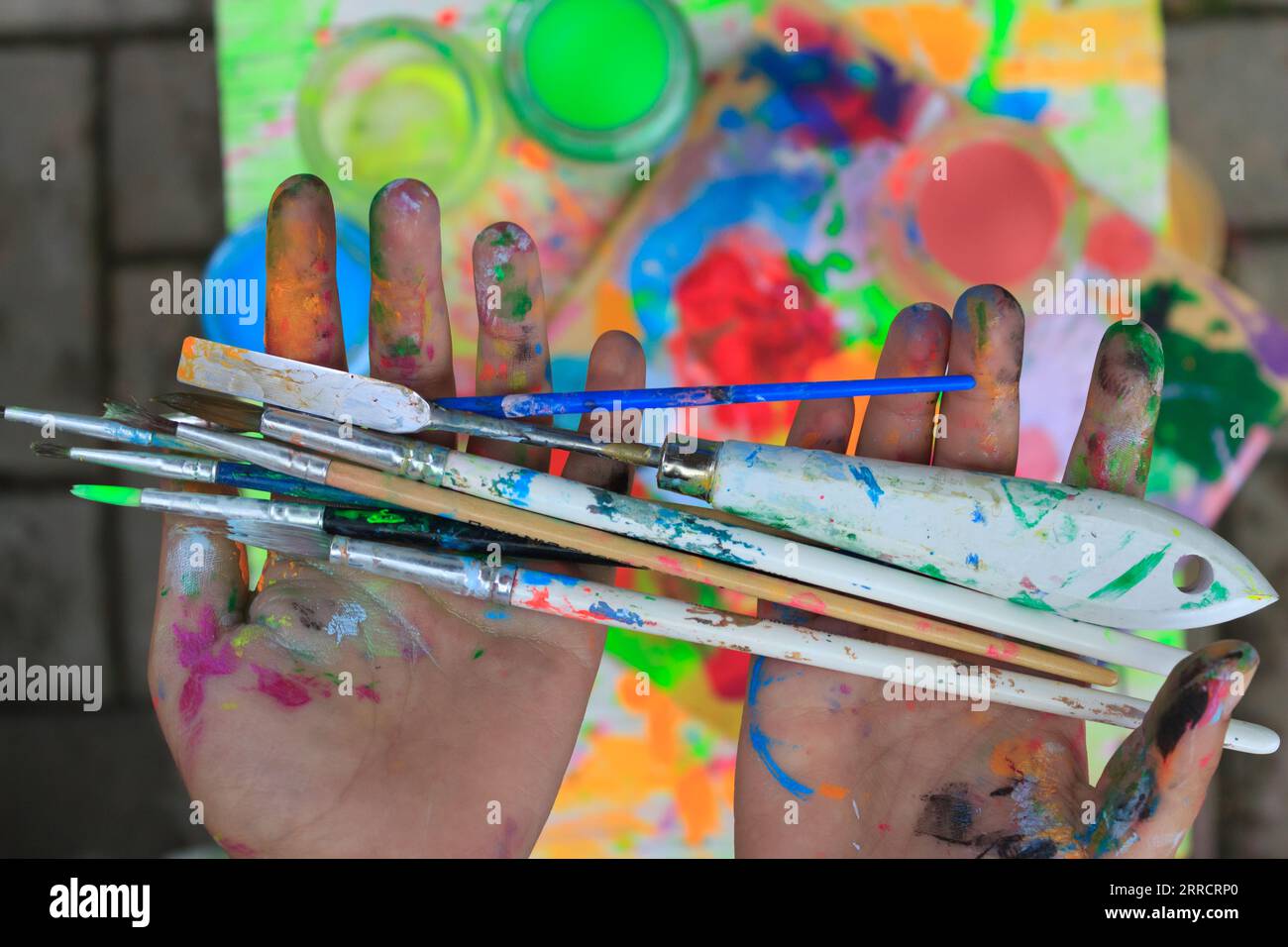 Oil with palette knife hi-res stock photography and images - Alamy