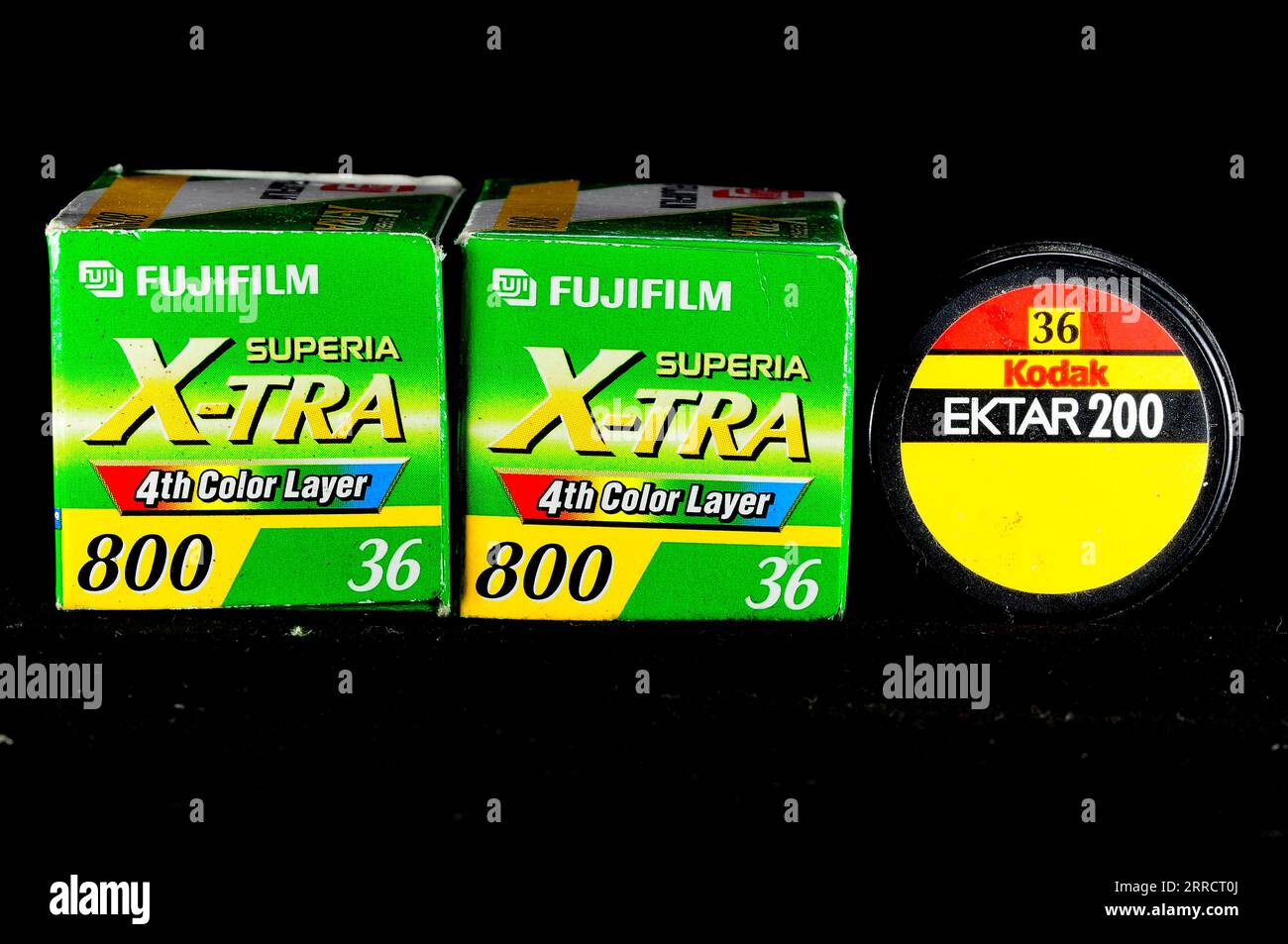 Vintage Fuji and Kodak 35mm film Stock Photo - Alamy