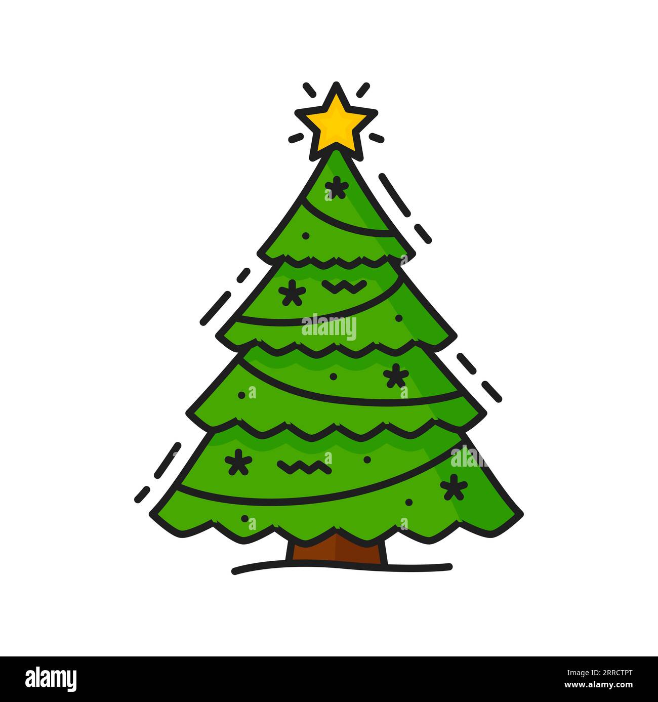 Top green spruce tree Stock Vector Images - Alamy