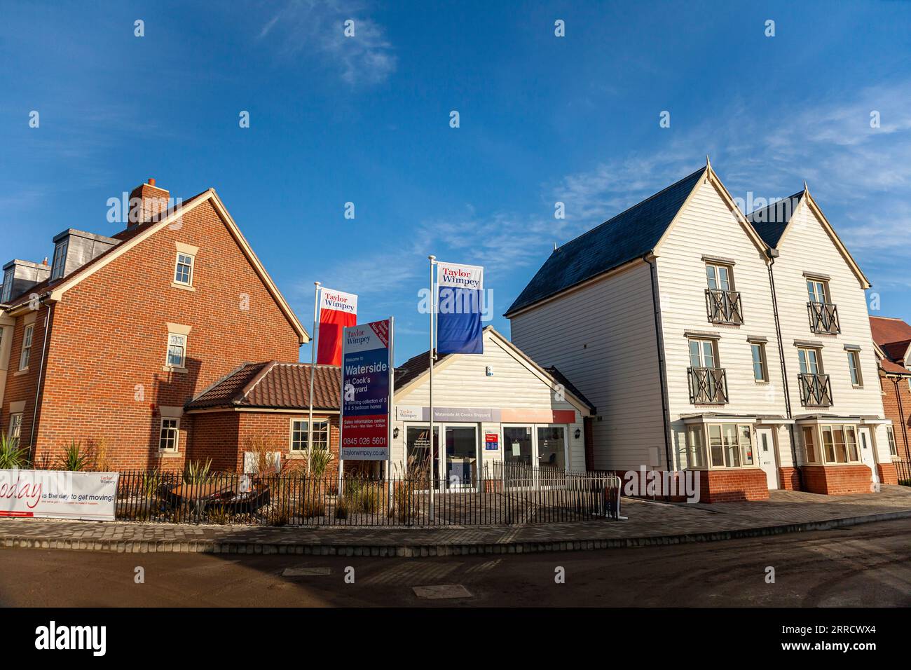 New housing estate, early morning on a December weekend. The sun’s ...
