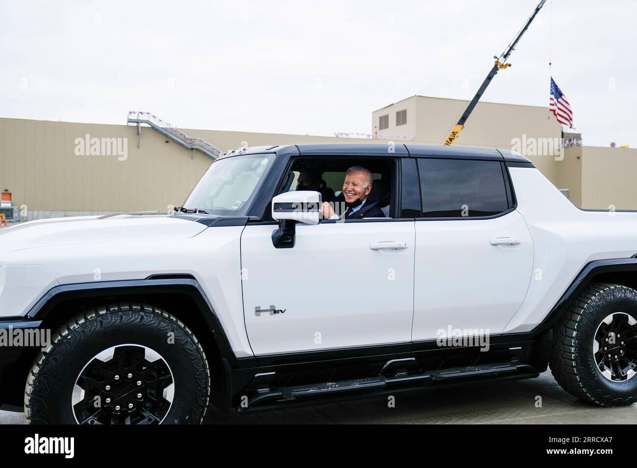 STYLELOCATIONU.S President Joe Biden test drives an electric Hummer ...