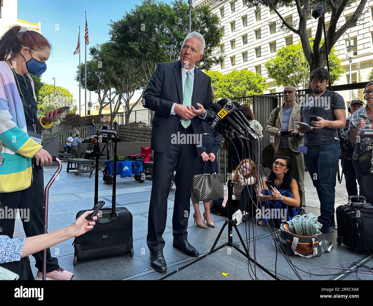 Deputy District Attorney Reinhold Mueller speaks during a press ...