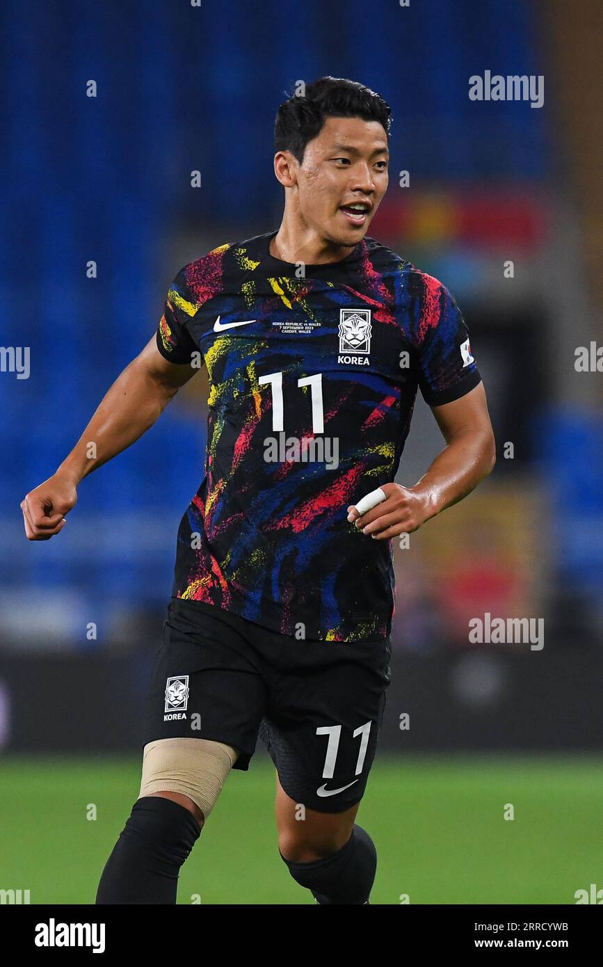 Heechan Hwang of Korea Republic during the International Friendly match Wales vs Korea Republic ...