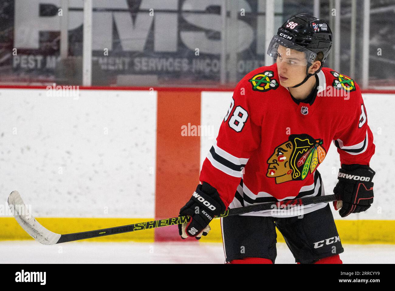 Chicago Blackhawks hockey player Connor Bedard, the number one overall ...