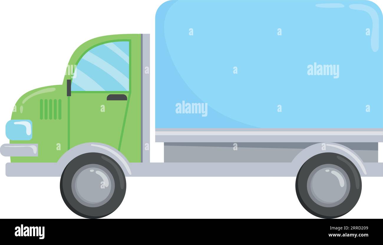 Delivery truck. Cartoon cargo transport. Shipping vehicle isolated on ...