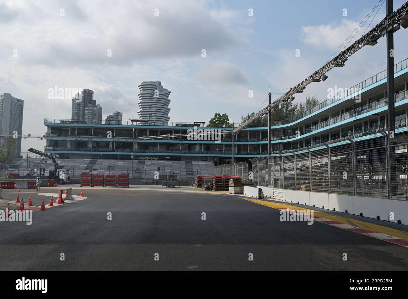 Marina Bay Formula 1 street circuit view Stock Photo - Alamy