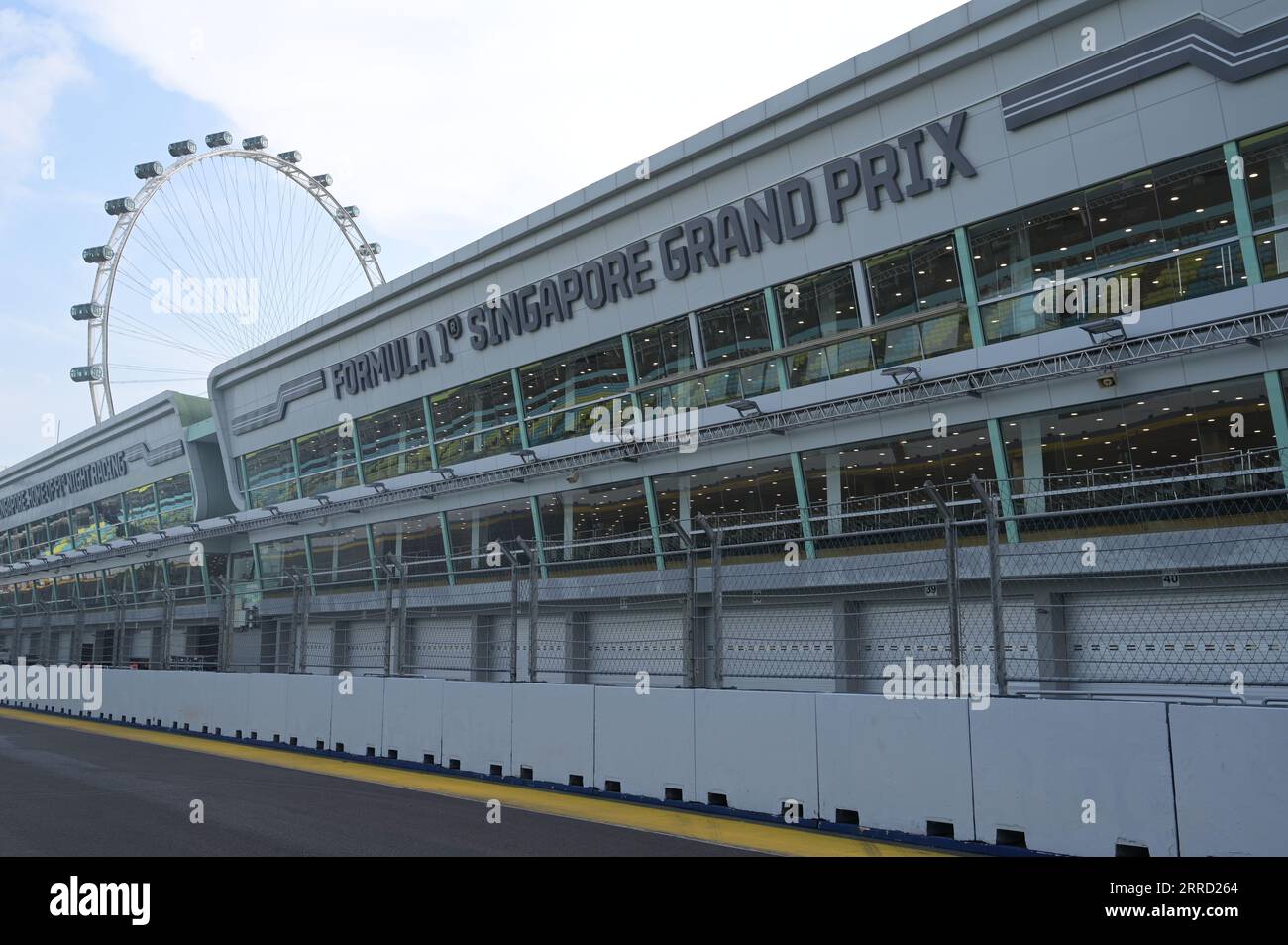 Marina Bay Formula 1 street circuit pit lane Stock Photo - Alamy