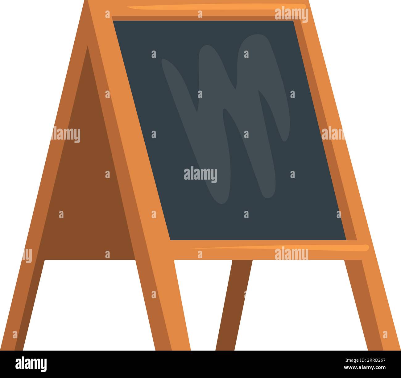 Sidewalk chalkboard sign. Cartoon blank board icon isolated on white ...