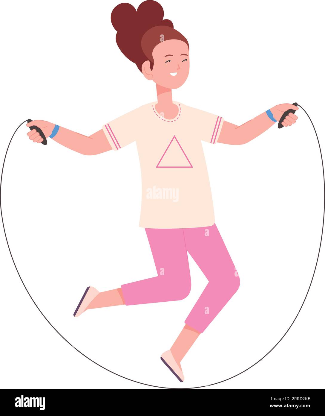 Cartoon girl jumping rope funny hi-res stock photography and images - Alamy