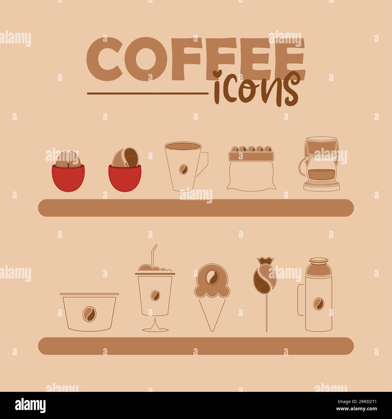 Set of different coffee icons Vector Stock Vector Image & Art - Alamy