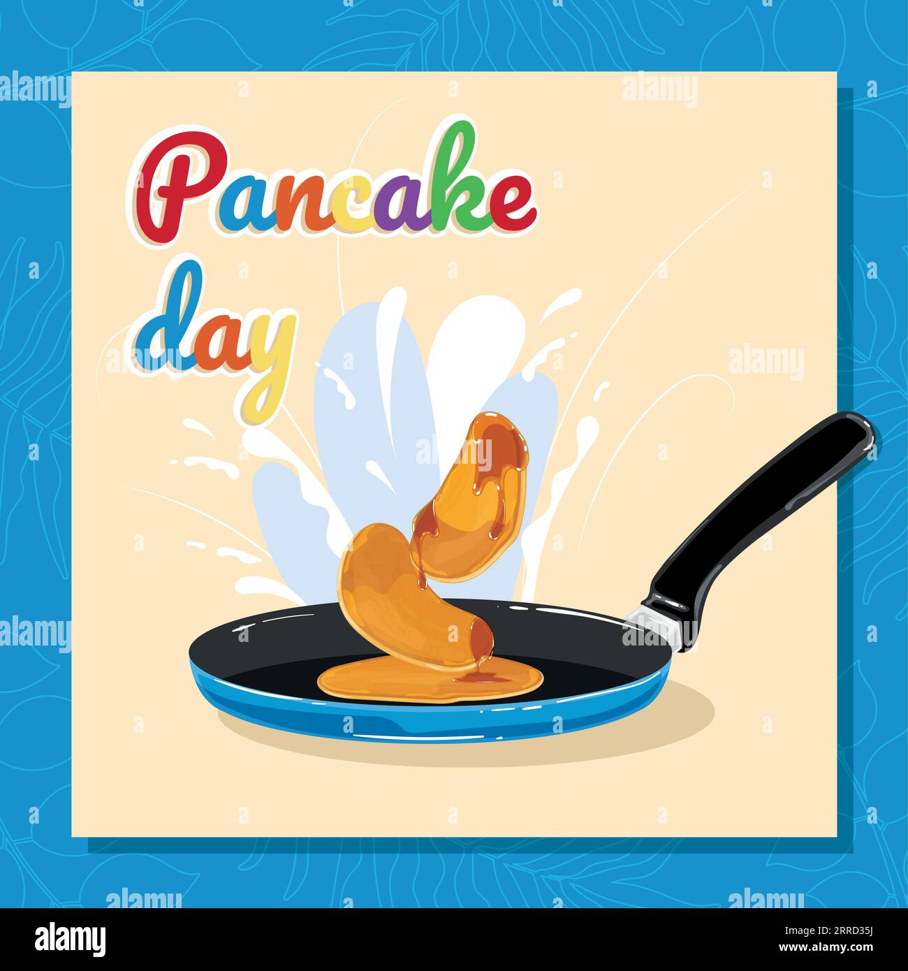 Colored Happy pancake day background Vector Stock Vector Image & Art ...