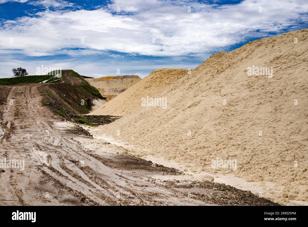 Kaolin extraction mine - White mud, clay and volcanic ash Stock Photo ...