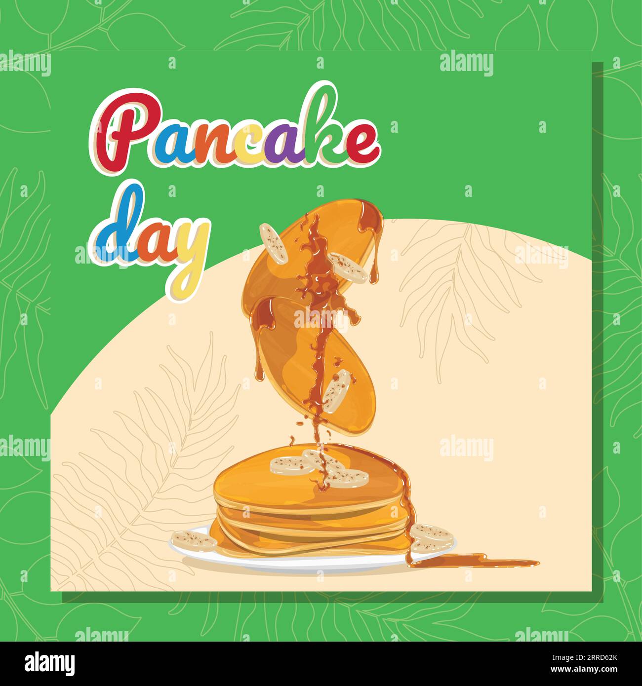 Colored Happy pancake day background Vector Stock Vector Image & Art ...