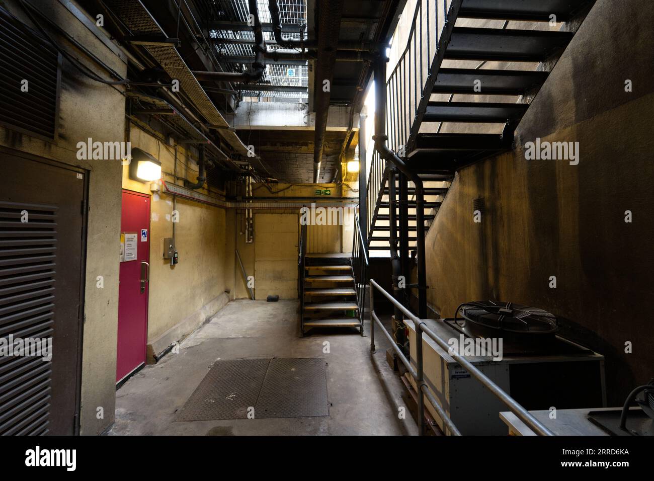 A service corridor on a Hidden London: Baker Street tour Stock Photo ...
