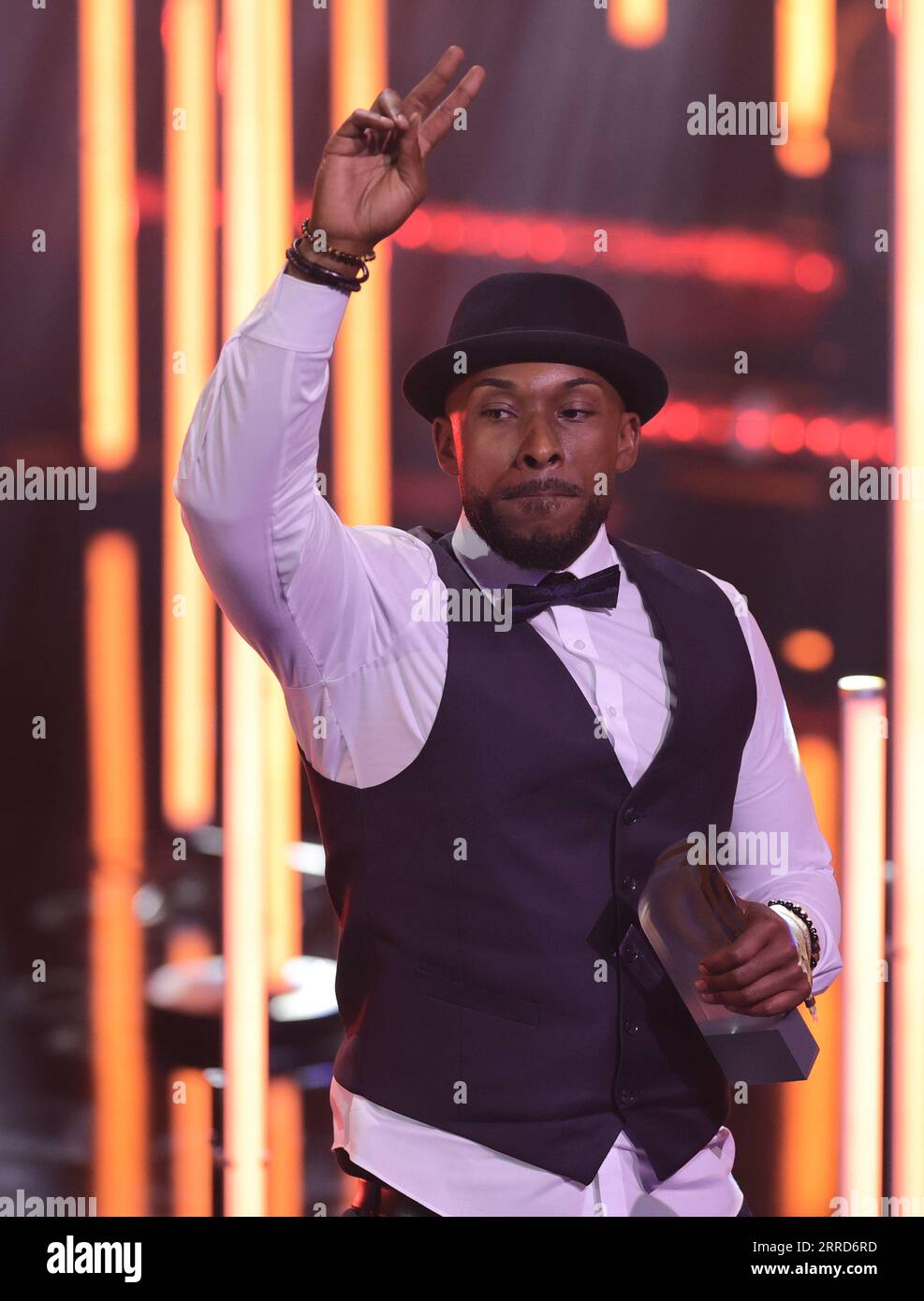 Hamburg, Germany. 07th Sep, 2023. During the German Radio Award 2023 ceremony, bigFM's Maurice ...