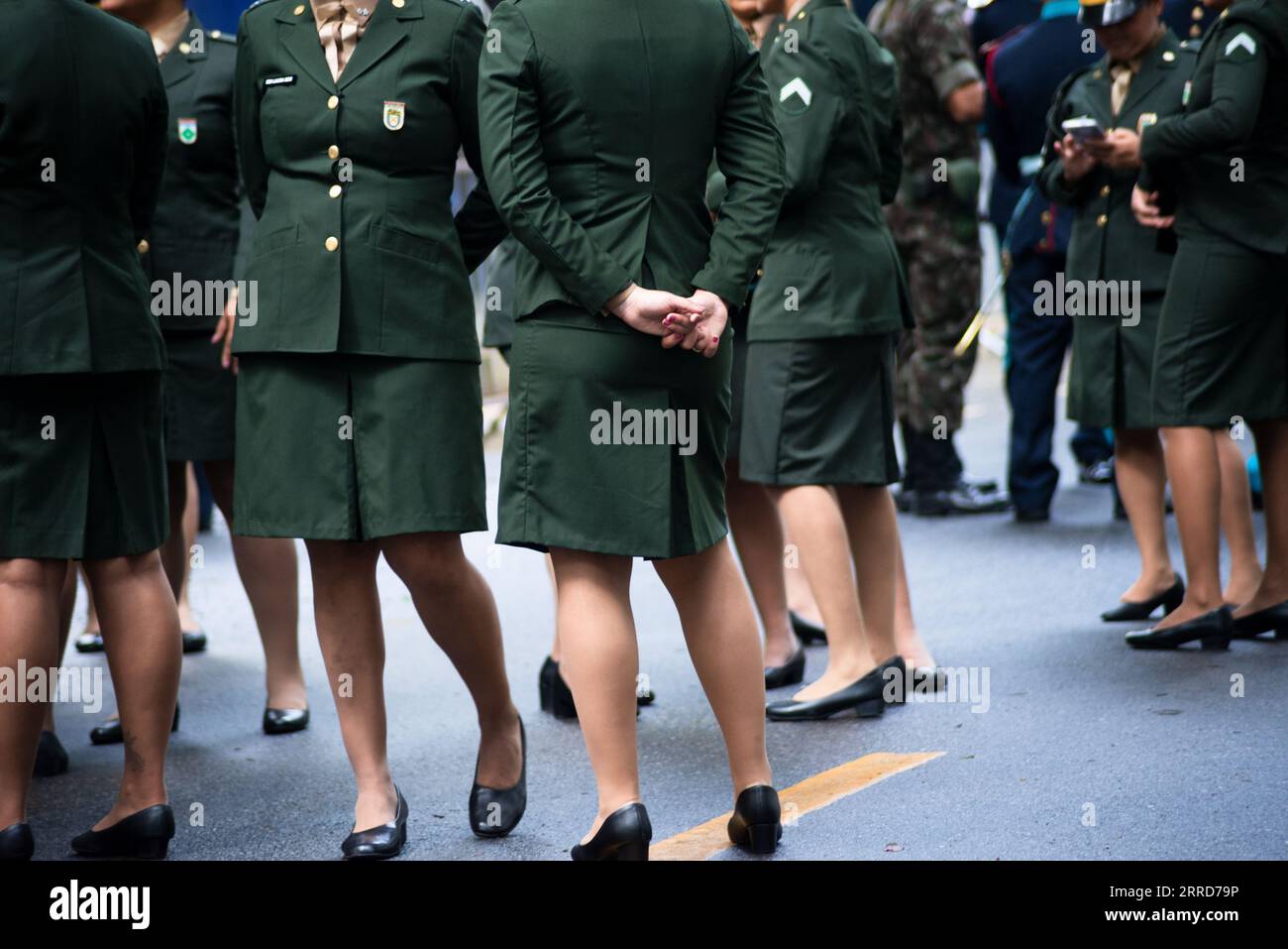 Salvador, Bahia, Brazil - September 07, 2023: Female army officers are ...
