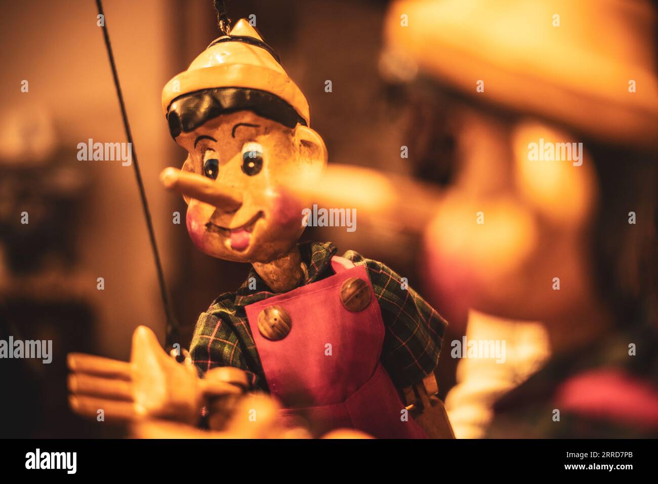 pinocchio in the mirror Stock Photo - Alamy