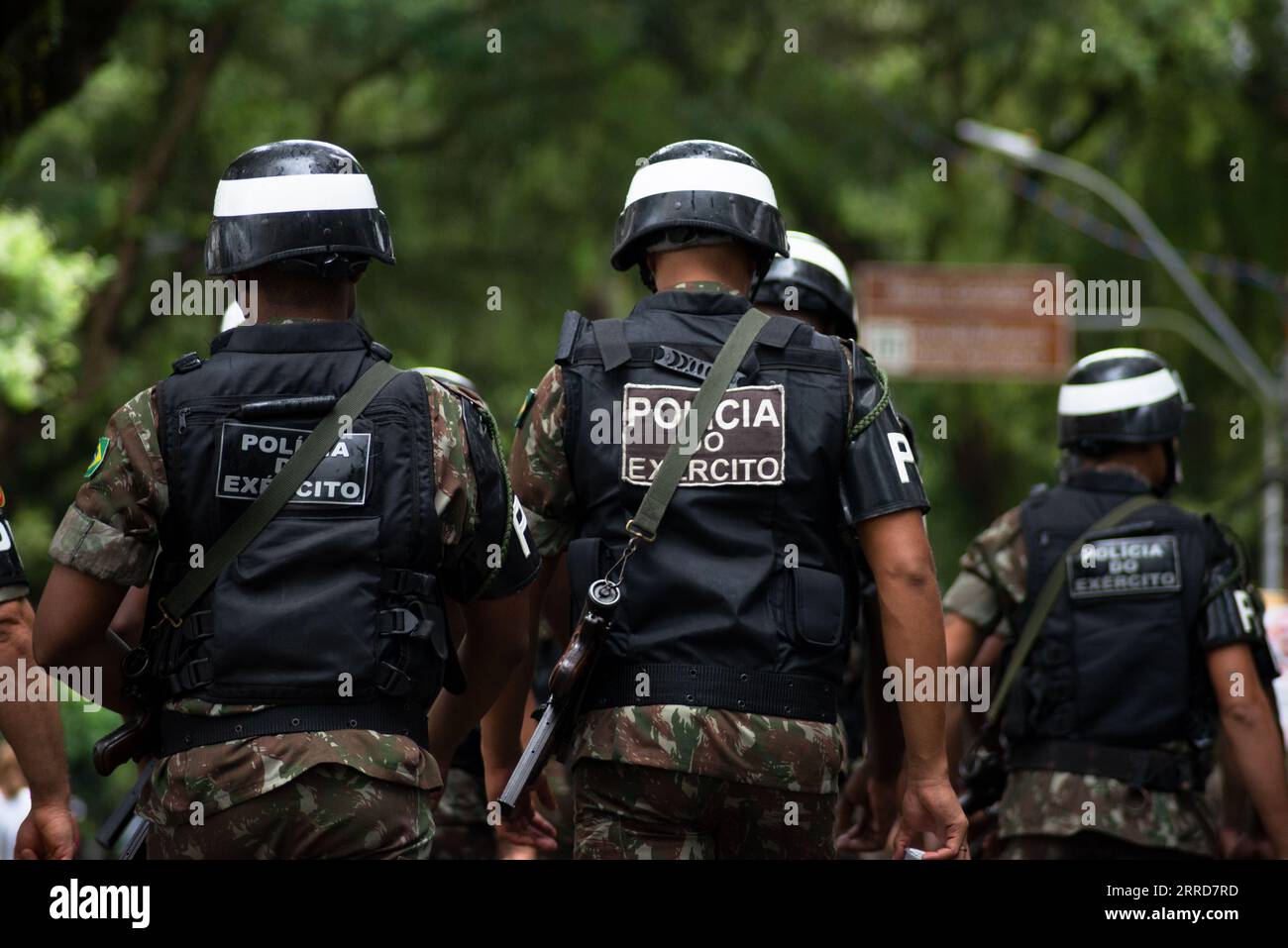 Salvador, Bahia, Brazil - September 07, 2023: Army military police ...