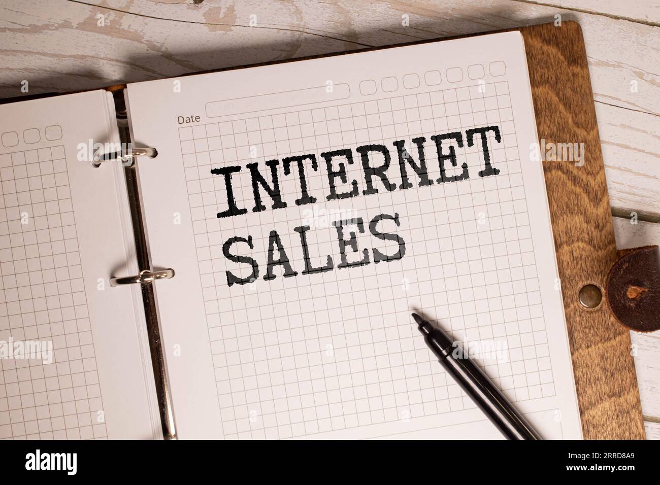 Modern workplace with computer. Text SALES TAX on screen. Online tax ...