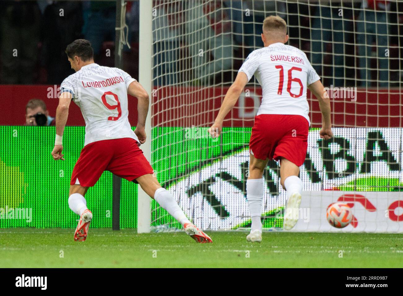 Warsaw, Poland. 07th Sep, 2023. Robert Lewandowski of Poland celebrates ...