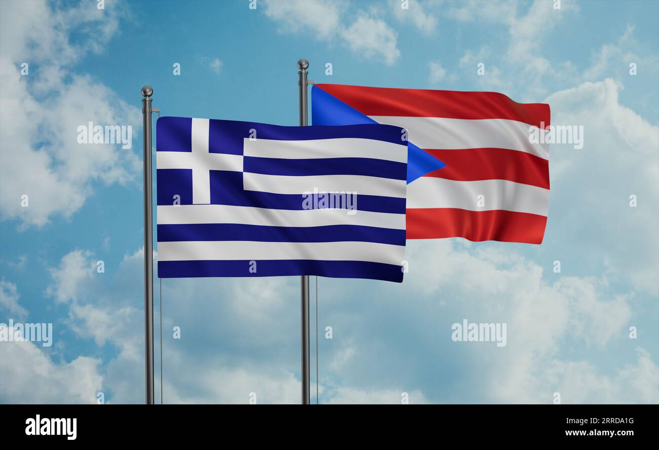 Puerto rico greece flag hi-res stock photography and images - Alamy