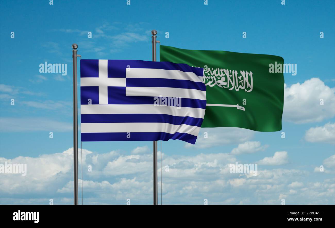 Saudi arabia greece flag hi-res stock photography and images - Alamy