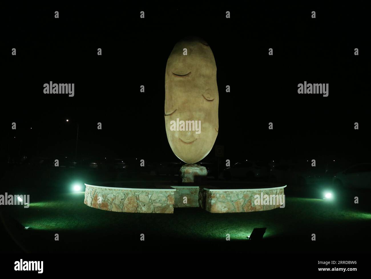 Xylofagou, Cyprus. 7th Sep, 2023. A sculpture of a giant potato is seen ...