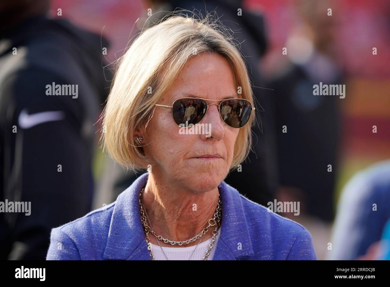 Detroit Lions owner Sheila Ford Hamp is seen before the start of an NFL ...