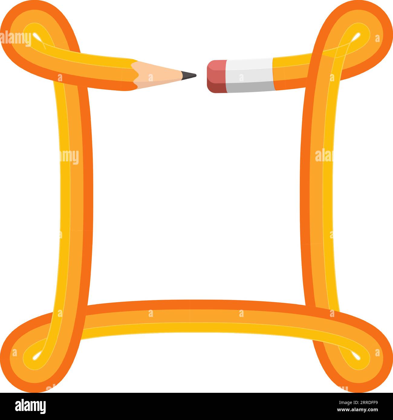 pencil knot corner border Stock Vector Image & Art - Alamy