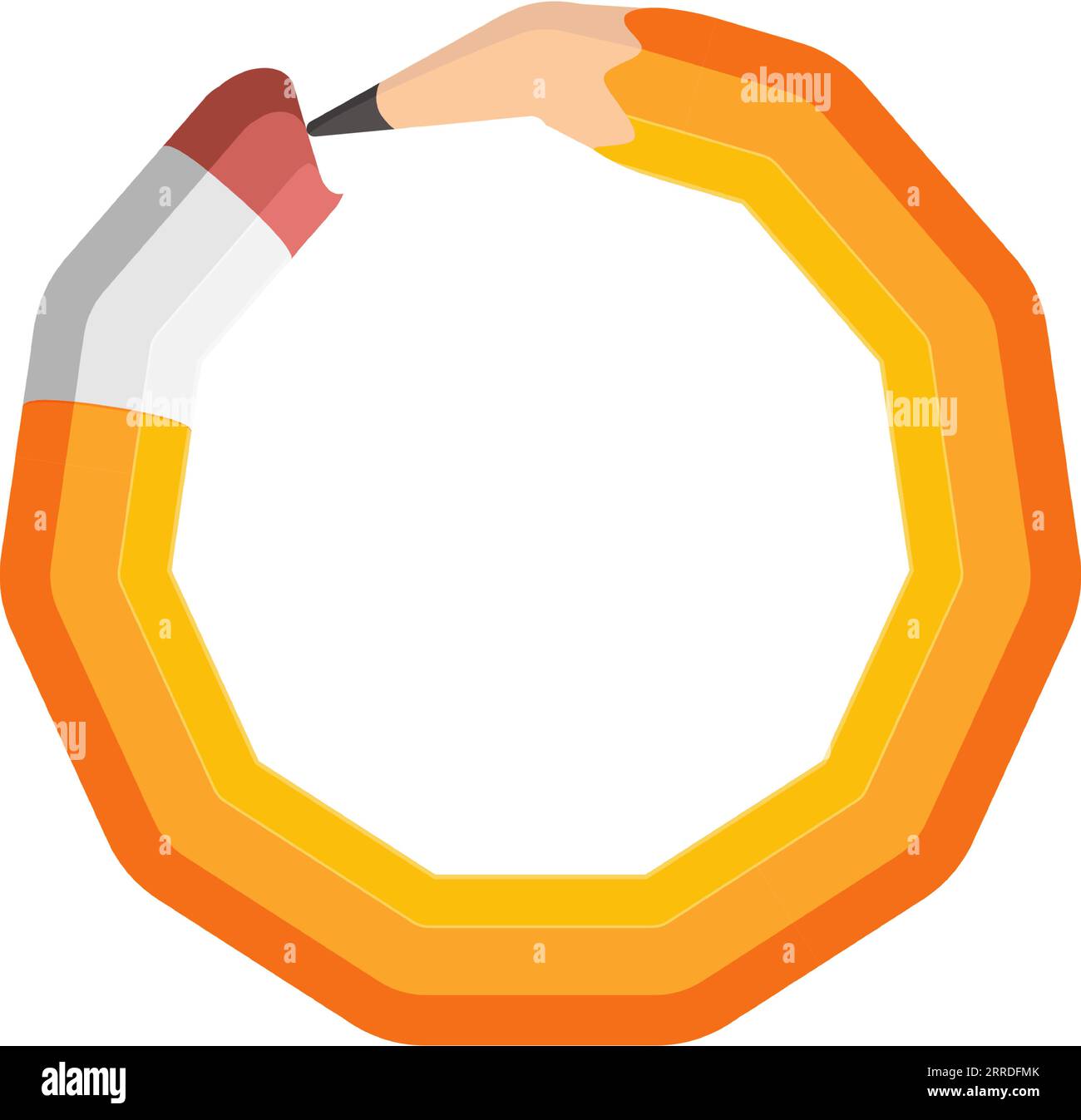 pencil round frame border Stock Vector Image & Art - Alamy