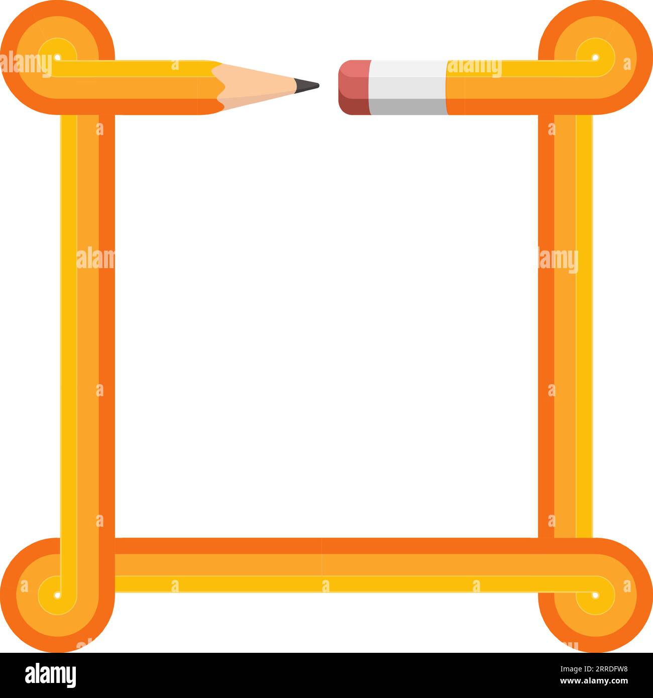 pencil knot corner border Stock Vector Image & Art - Alamy