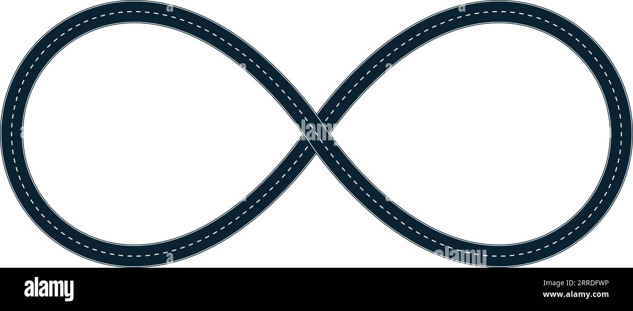 Infinite road Stock Vector Images - Alamy