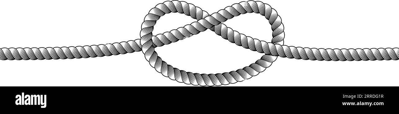 rope knot line border Stock Vector Image & Art - Alamy