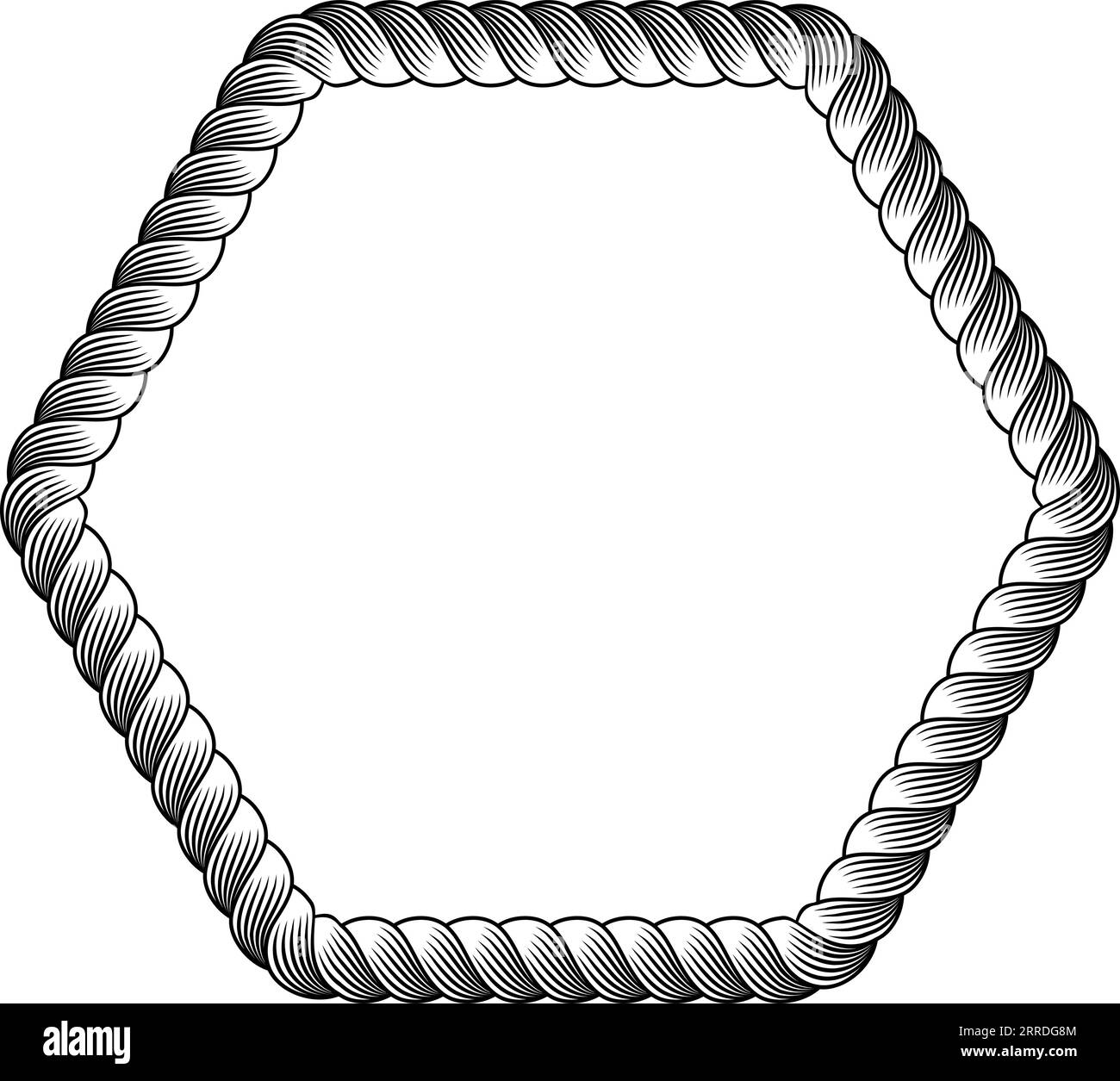 rope hexagon frame Stock Vector Image & Art - Alamy