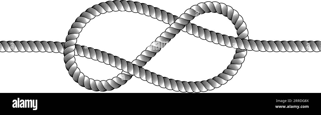 rope knot line border Stock Vector Image & Art - Alamy
